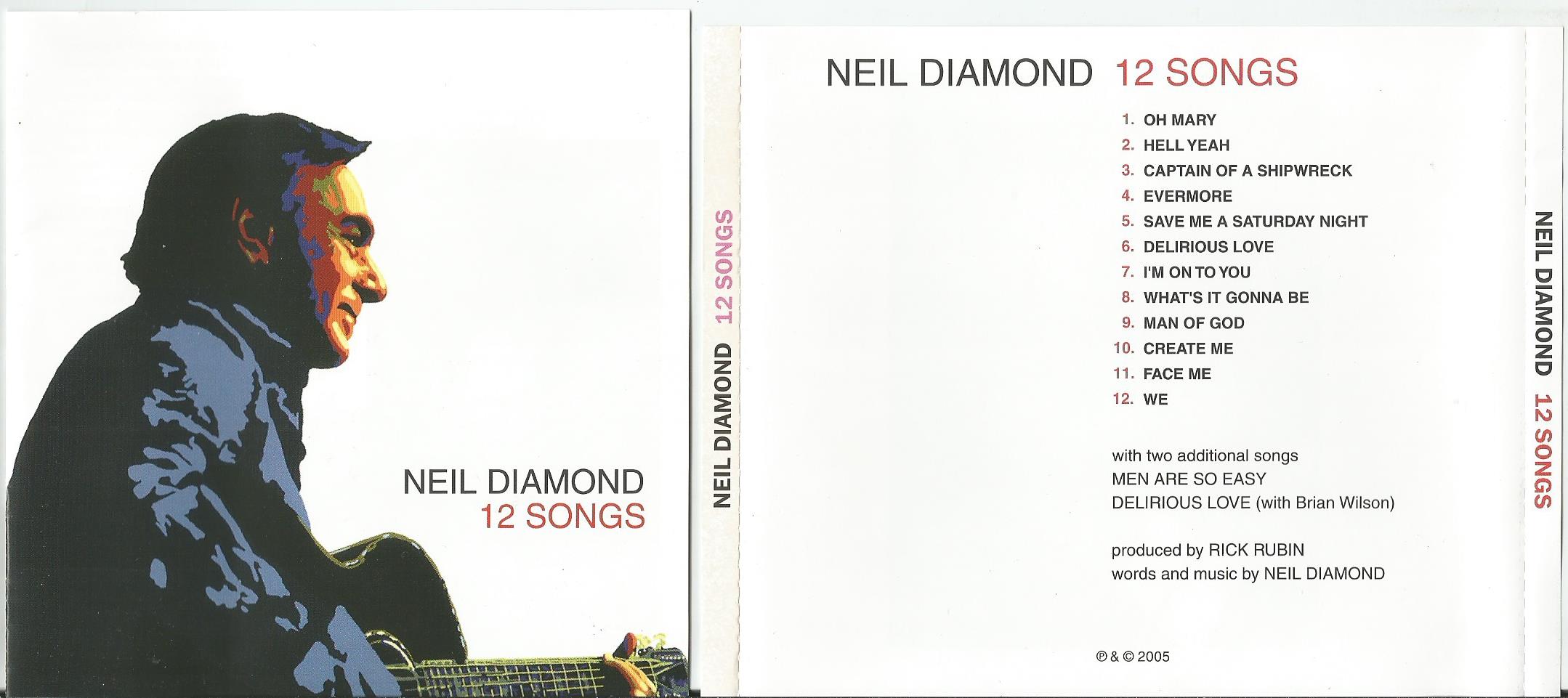 Neil Diamond 12 songs (Vinyl Records, LP, CD) on CDandLP