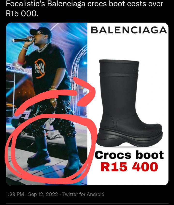 The Price Of Focalistic's Balenciaga Crocs Boots Left People In ...